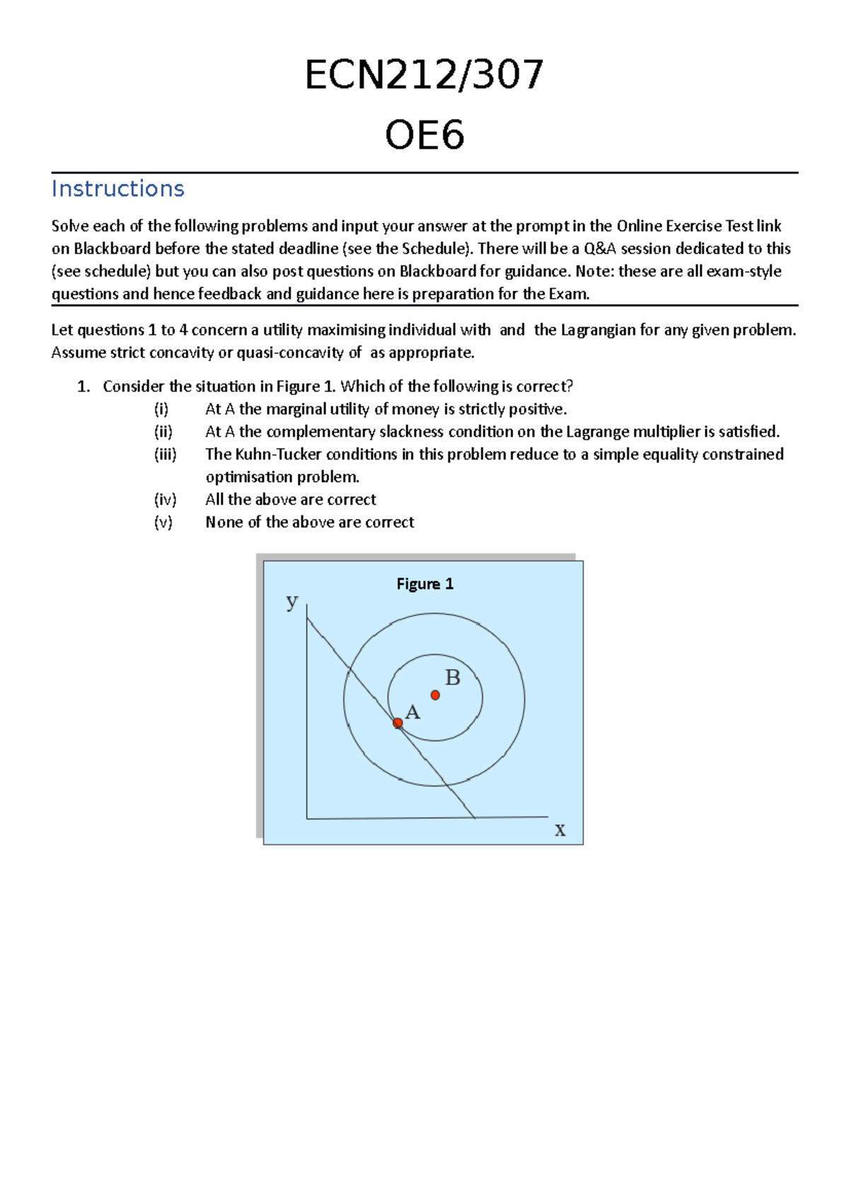 ECN212 - OE6 - key info - ECN212/ OE Instructions Solve each of the ...
