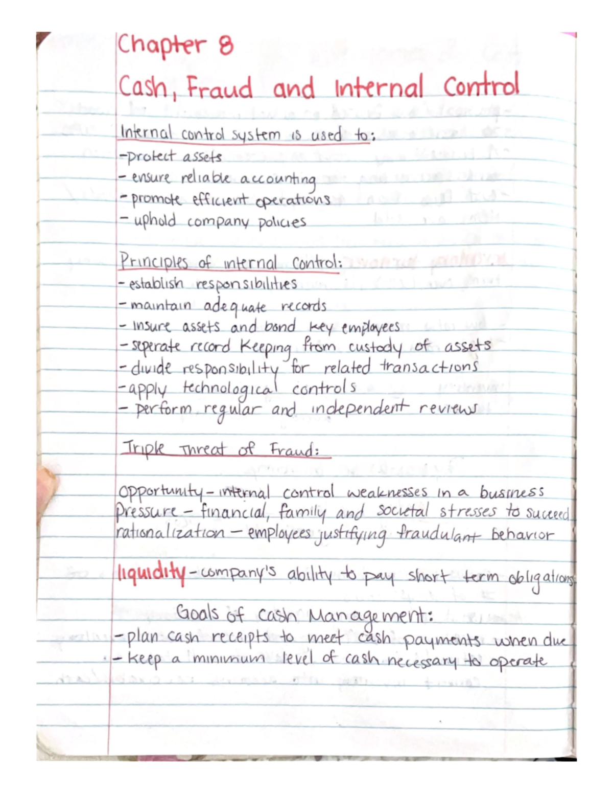 Cash, Fraud And Internal Control - ACCTG 215 - Studocu