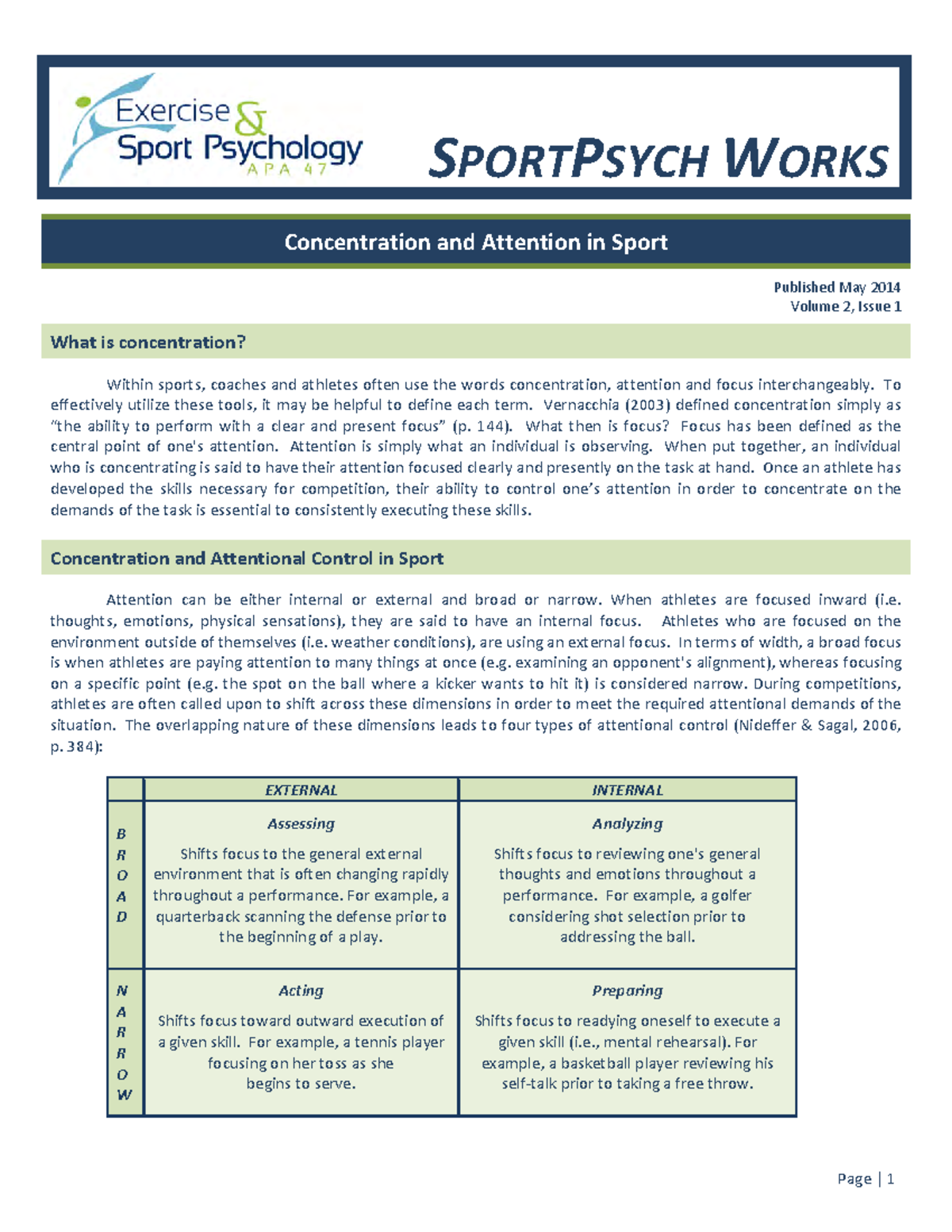 Concentration-and-attention - Concentration and Attention in Sport ...