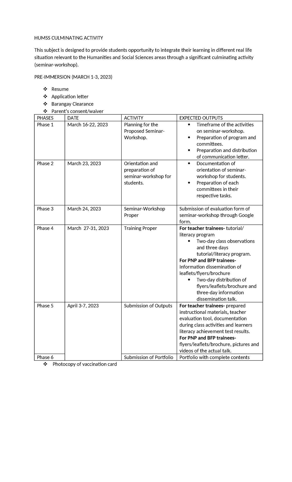 628484470 Humss Culminating Activity - HUMSS CULMINATING ACTIVITY This ...