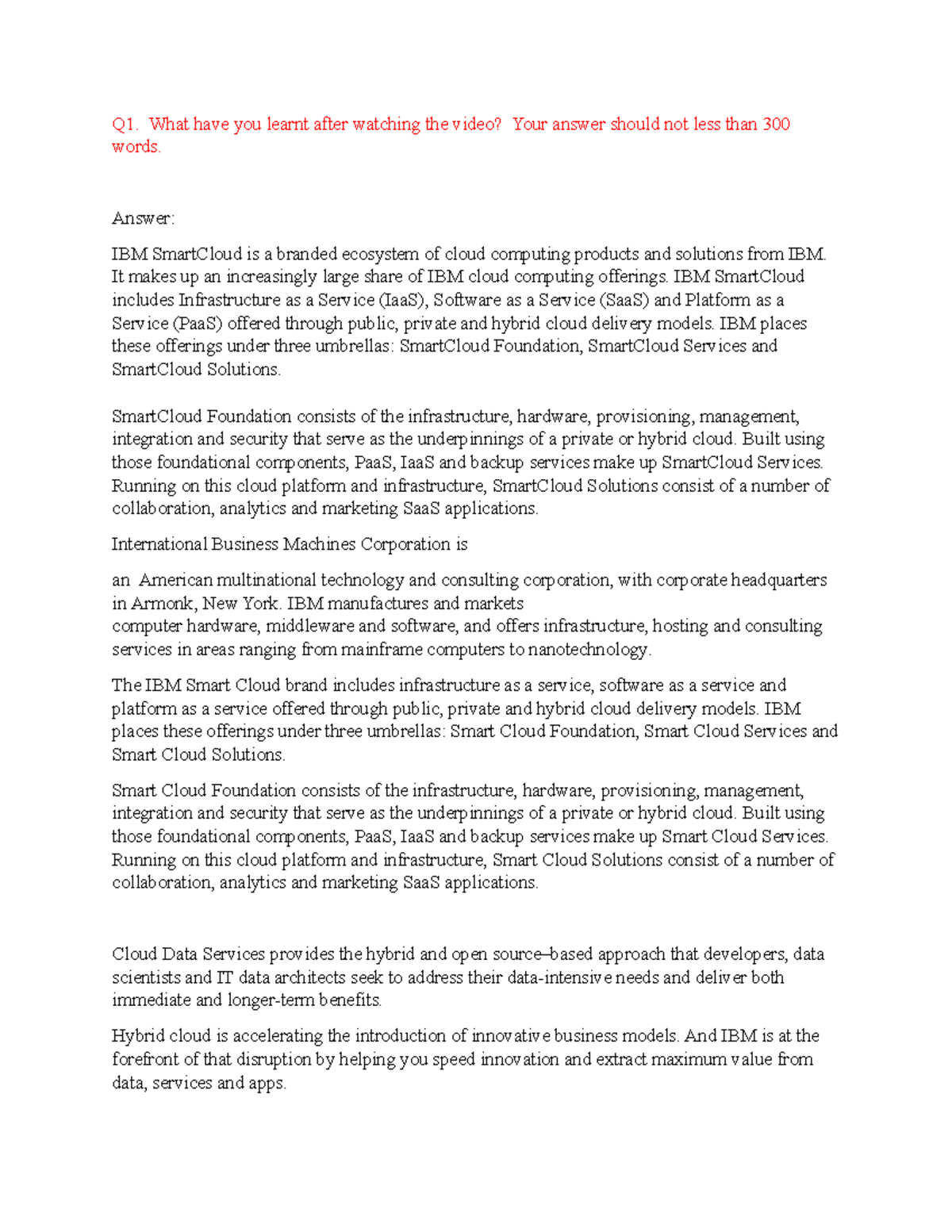 Emon - Assignment and tutorials - Q1. What have you learnt after ...