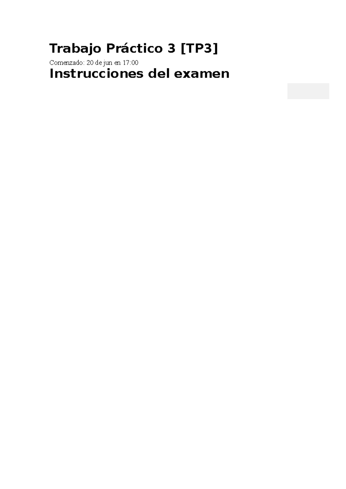 Trabajo Práctico 3. Gestion ambiental - Trabajo Práctico 3 [TP3] Comenzado: 20 de jun en 17 ...