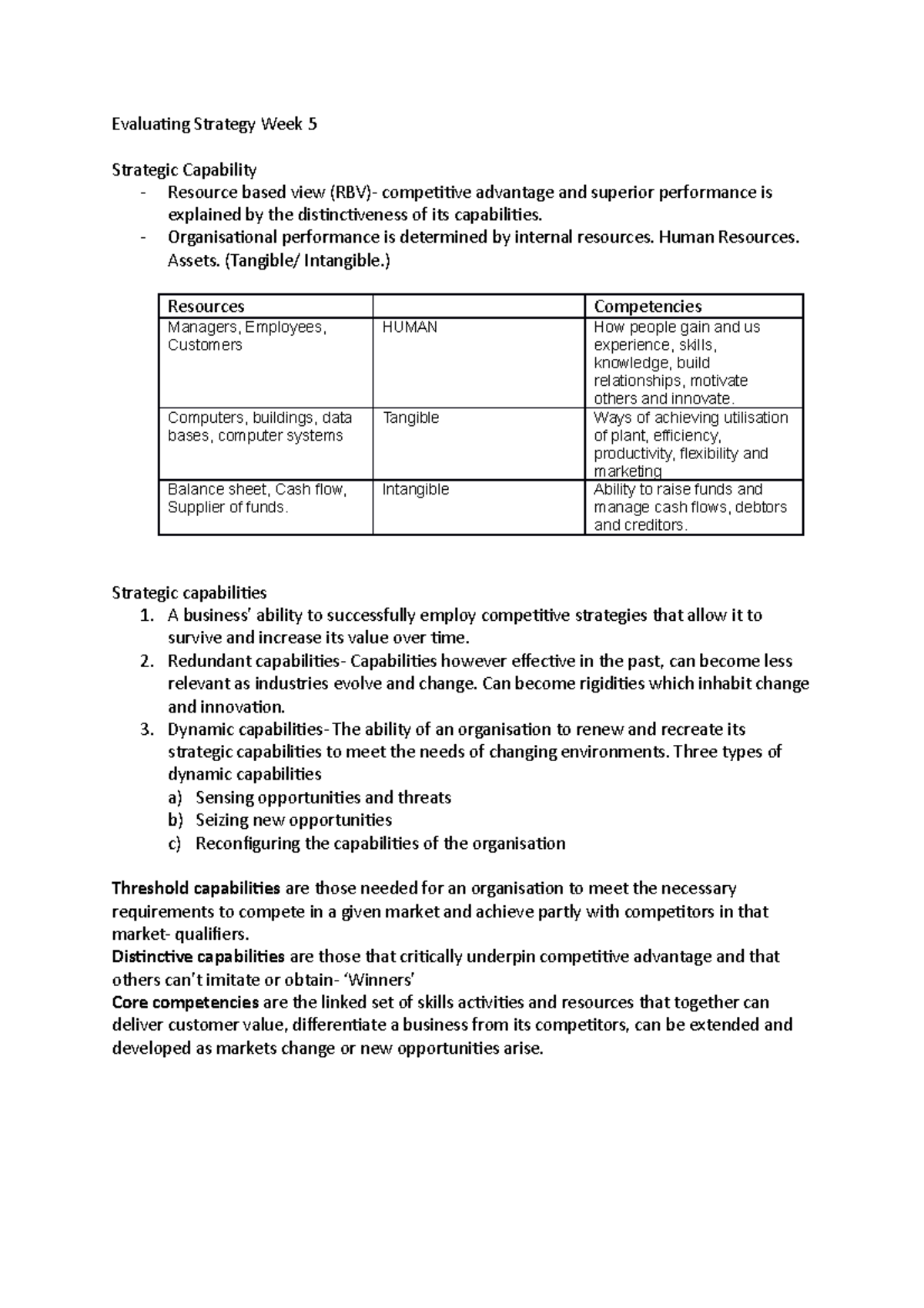 Evaluating Strategy Week 5 Organisational Performance Is Determined