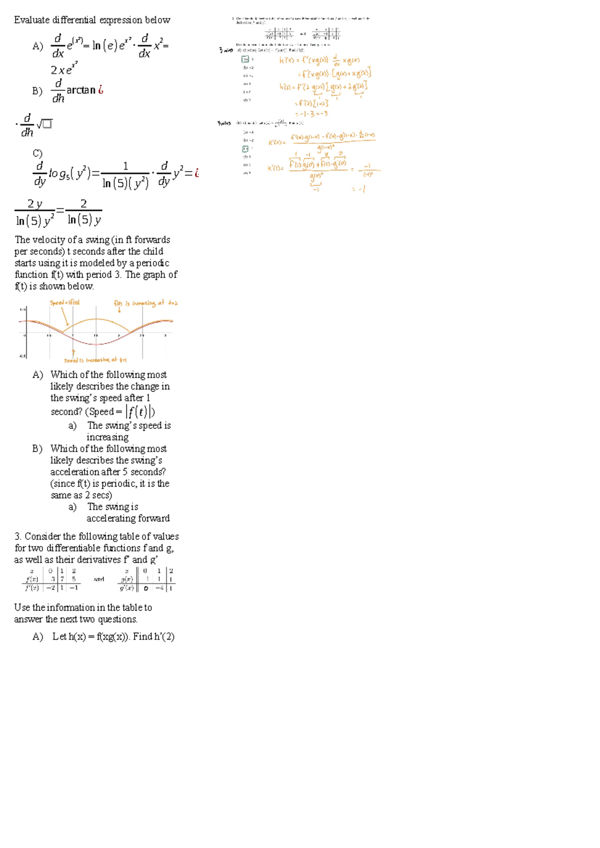 MATH1506 Midterm 2 - Summary Mathematics for the Biology and Health ...