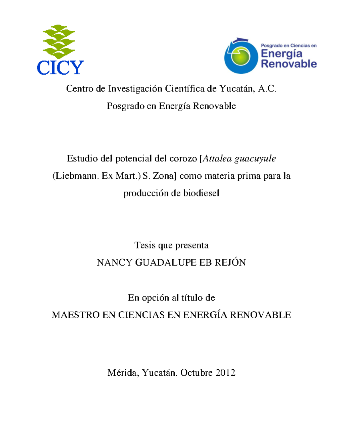 PCER M Tesis 2012 Nancy Guadalupe Eb Rejon - Centro de Investigación ...