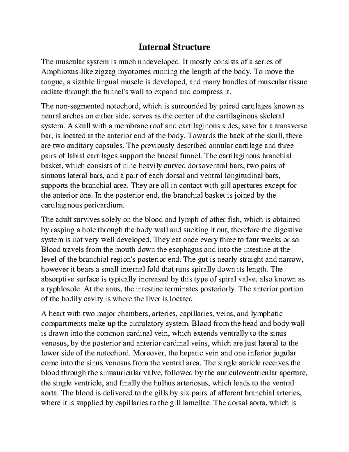 Zoology Chapter 24 [ Subphylum Vertebrata ]part 2 - Internal Structure ...