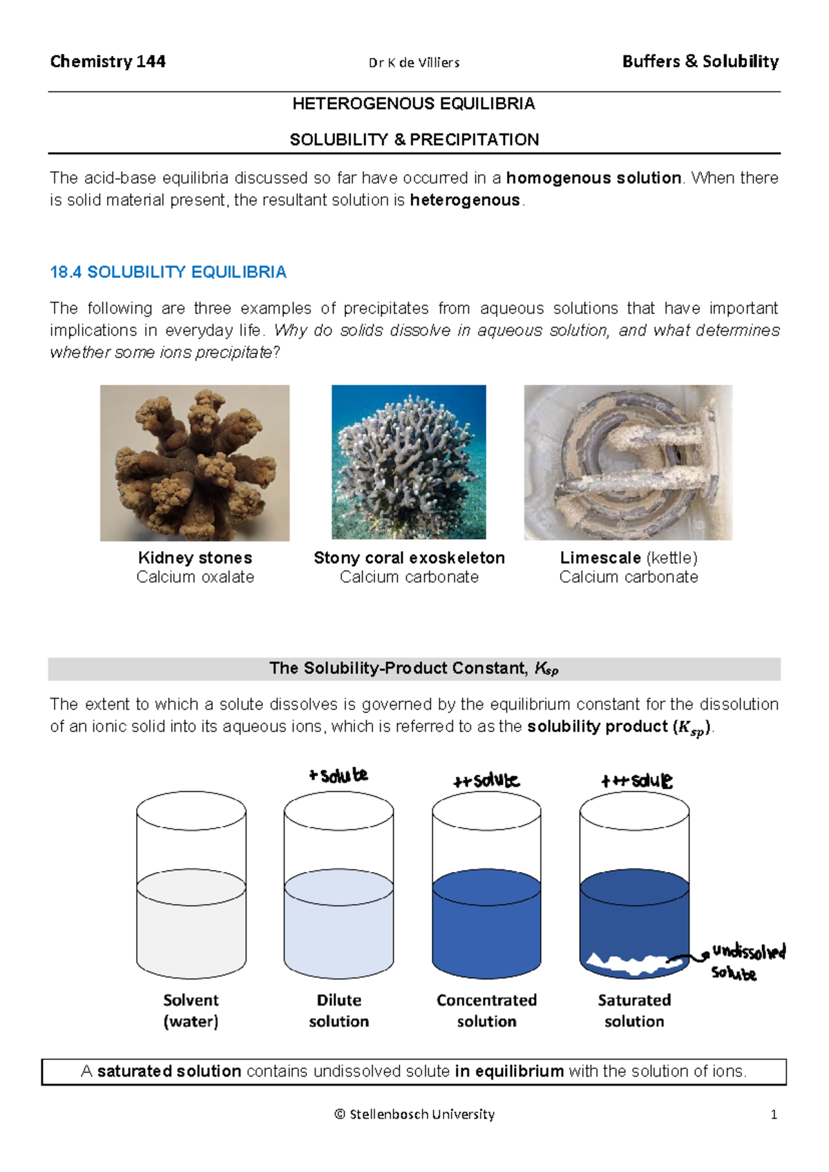 chapter5 Solubility - HETEROGENOUS EQUILIBRIA SOLUBILITY ...