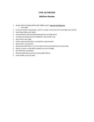 501 vs 601 basics - SECURITY PLUS - 501 to 601 As of 12- 04 - 2020 This ...