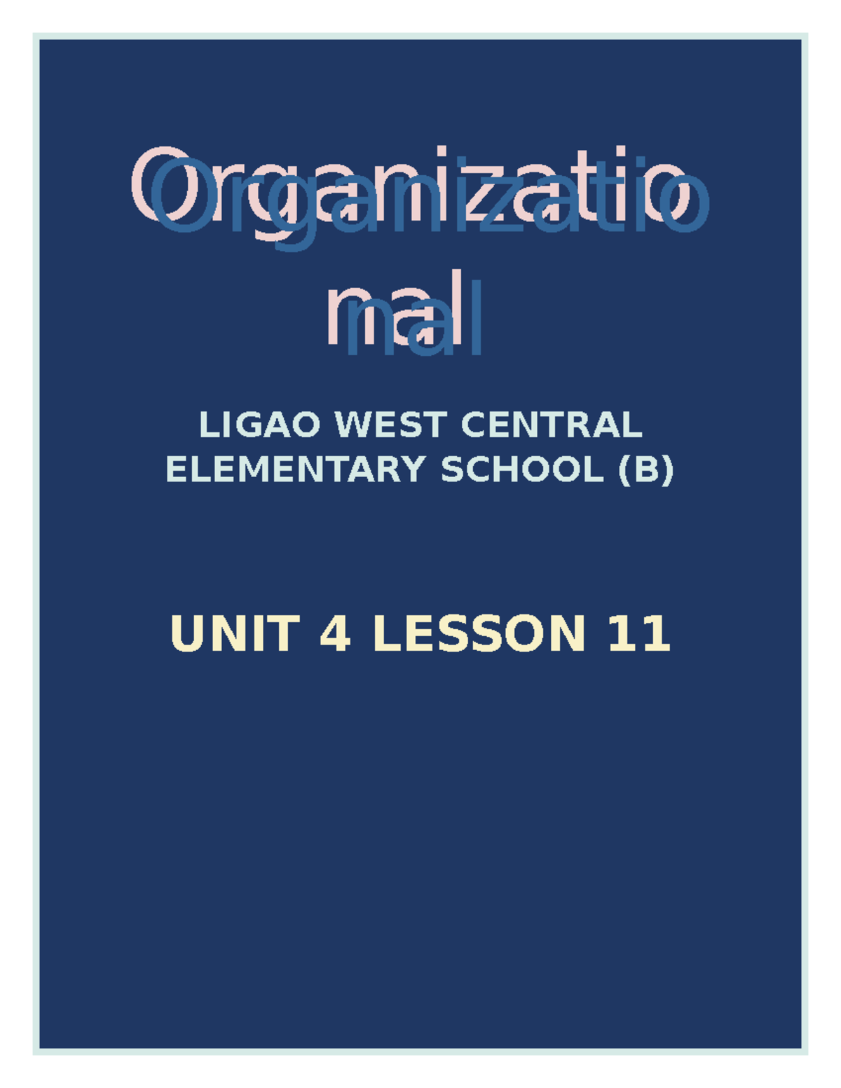 EDUC 3 Unit 4 Lesson 11 - Sample problems educ 3 - UNIT 4 LESSON 11 ...