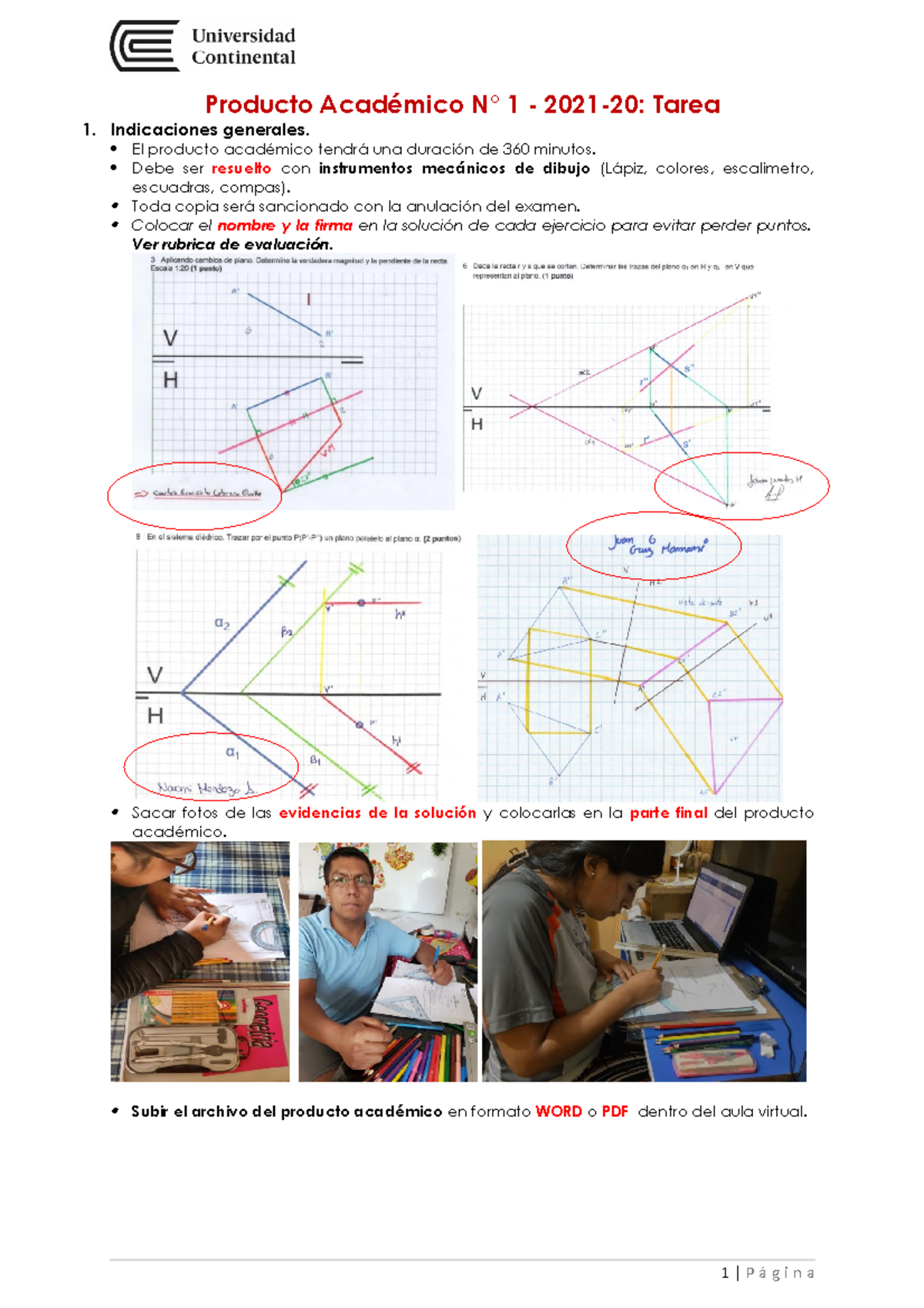 Producto Académico 01 Tarea - Producto Académico N° 1 - 2021-20: Tarea 1. Indicaciones generales ...