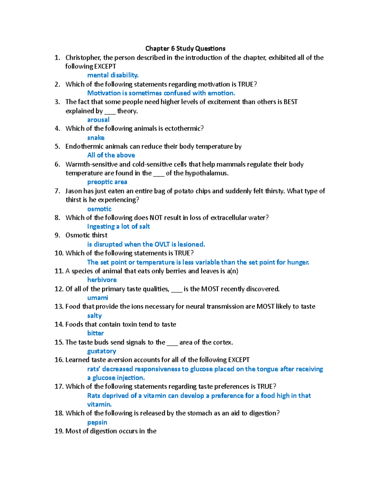Chapter 6 Study Questions - Chapter 6 Study Questions 1. Christopher ...