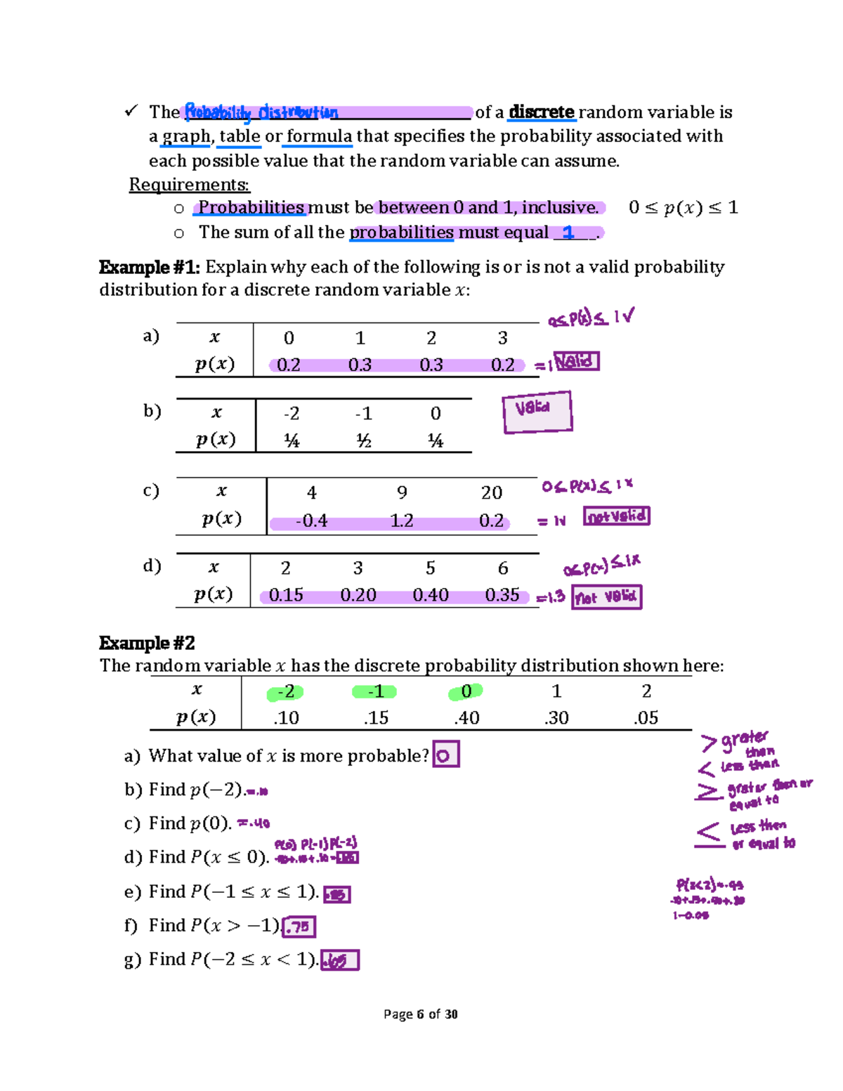 Elementary To Statistics (16) - The ___________________ ____________________ of a discrete ...