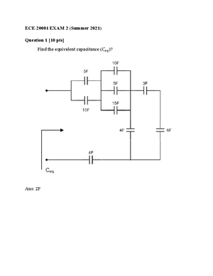 ECE2000 1 Exam2 VA Solutions - ECE 20001 - ECE Fundamentals I - Spring ...