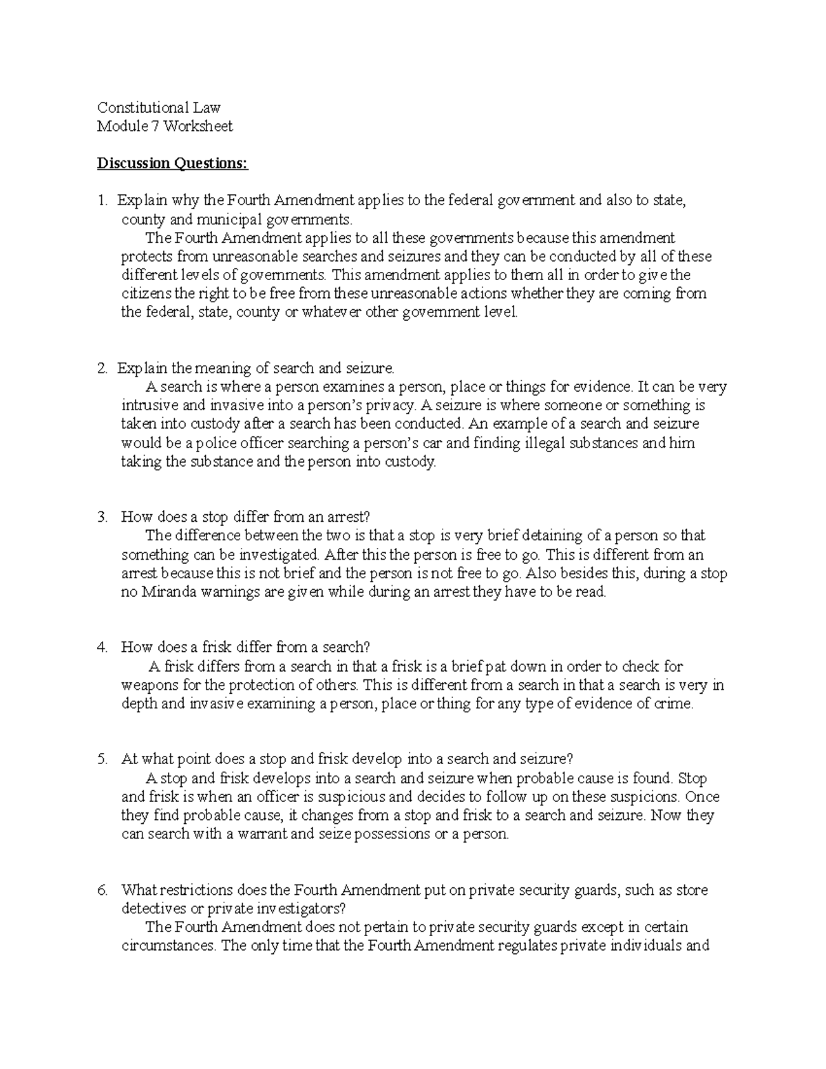 Module 7Worksheet doc - Constitutional Law Module 7 Worksheet ...