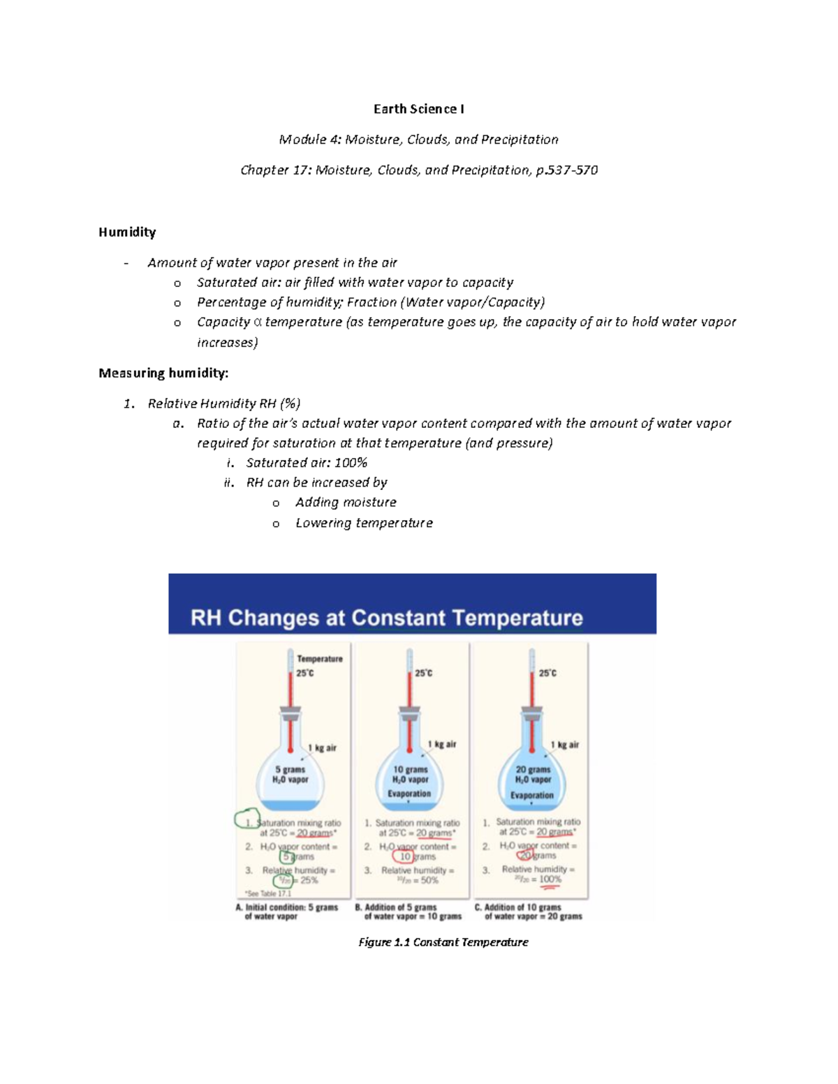 ESCI I Notes 4:: Moisture, Clouds, and Precipitation - General Science ...