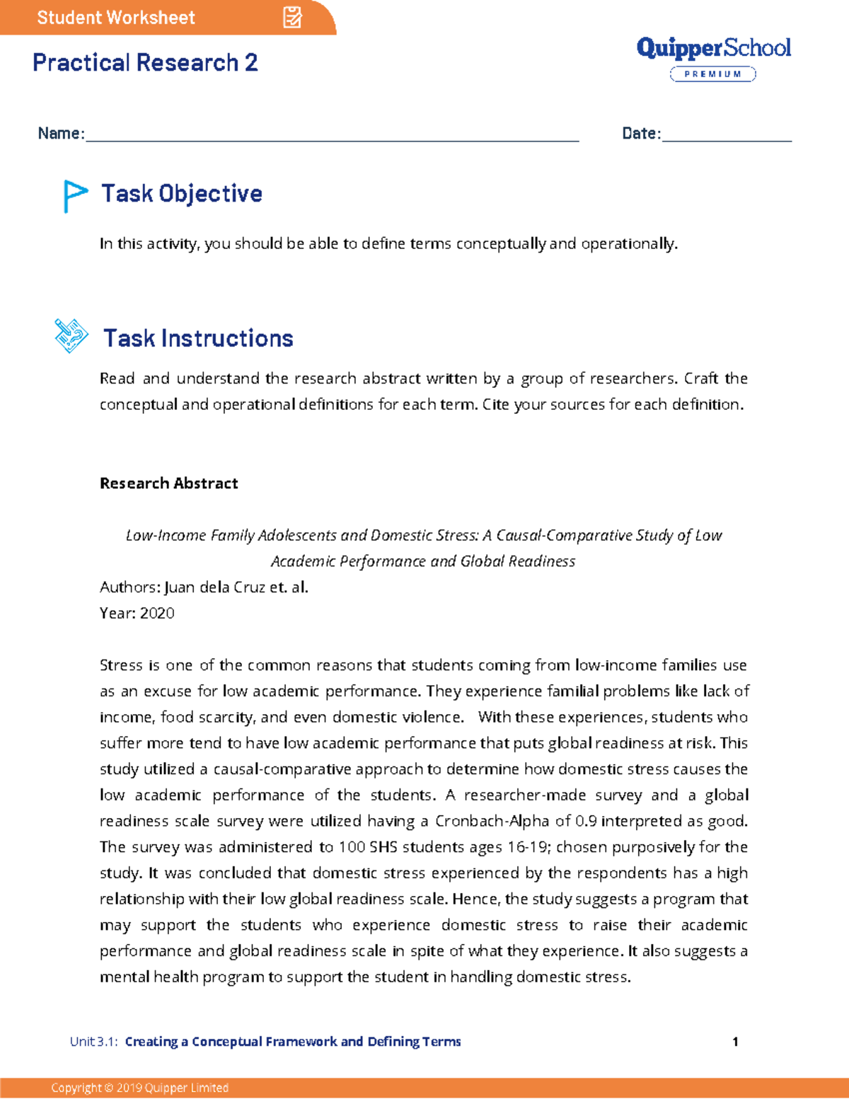 Definition of Terms - notes from lecture - Practical Research 2 - Studocu