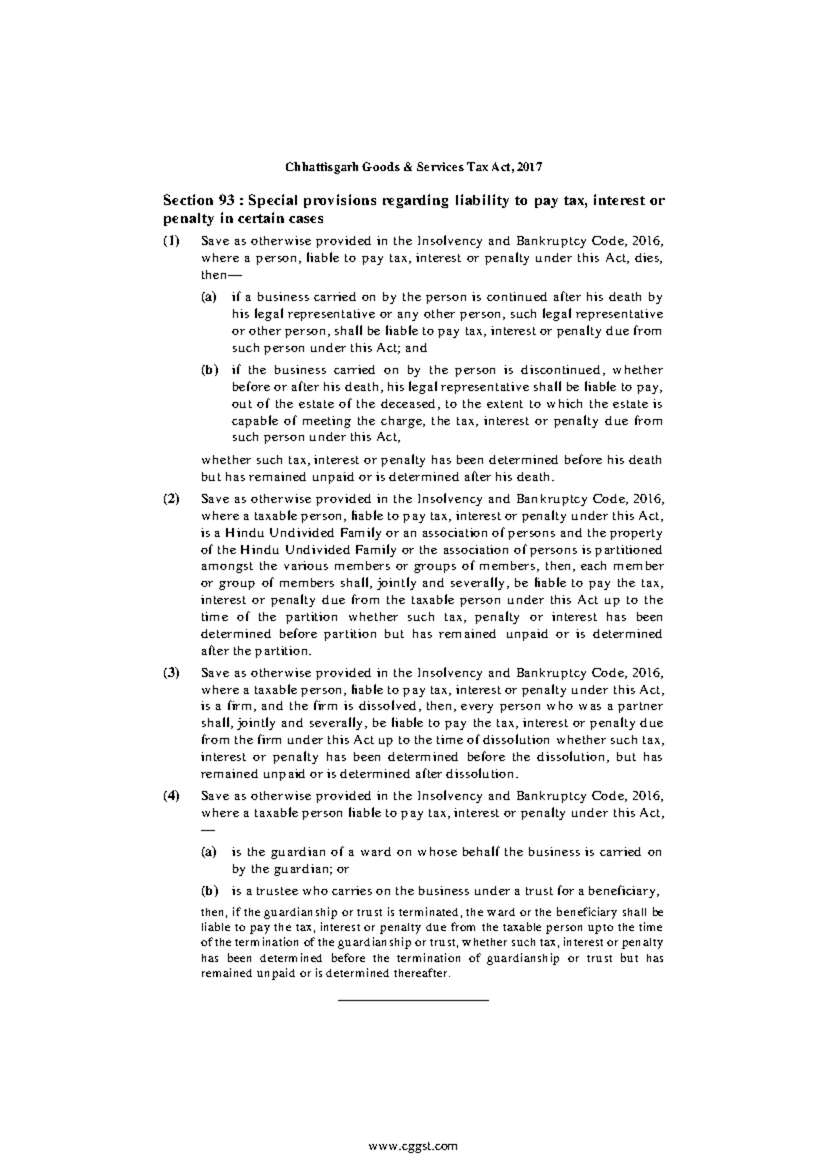 Sgstactsection-93-3 - Dj sumit - Chhattisgarh Goods & Services Tax Act ...