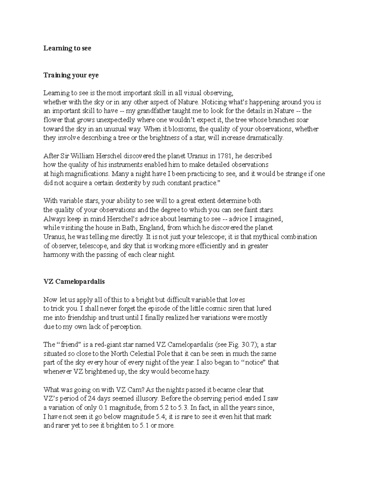 Learning to see - Learning to see Training your eye Learning to see is ...