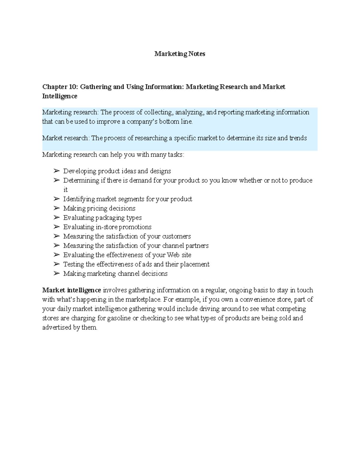 Marketing Notes BUS5112 Notes for study - Marketing Notes Chapter 10 ...