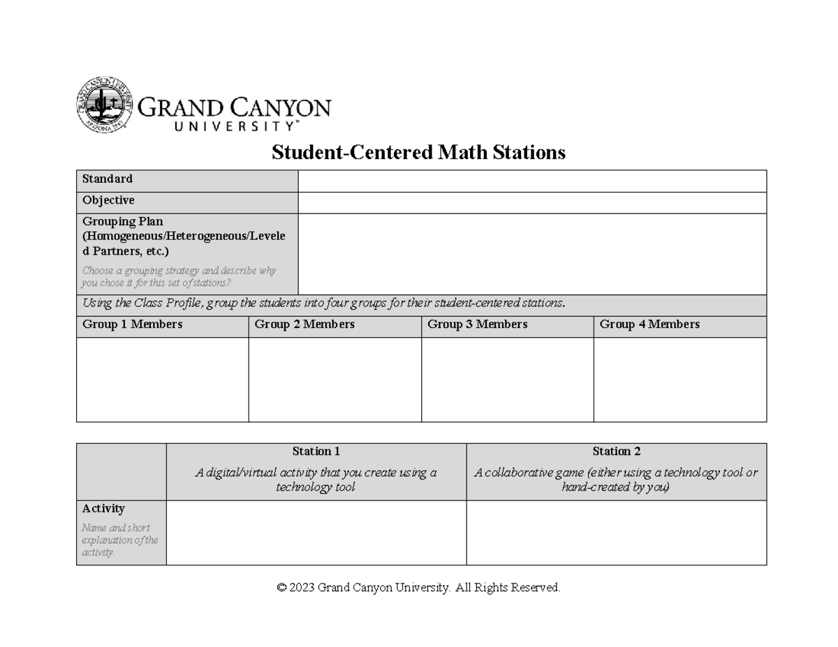 ELM 560 T4 Student Centered Math Stations - Student-Centered Math ...