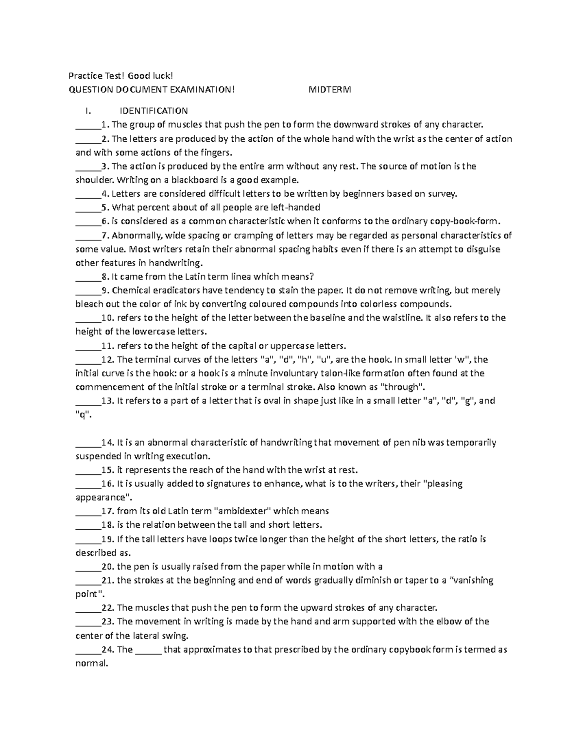 Practice-Test - To practice reading comprehension - Practice Test! Good ...