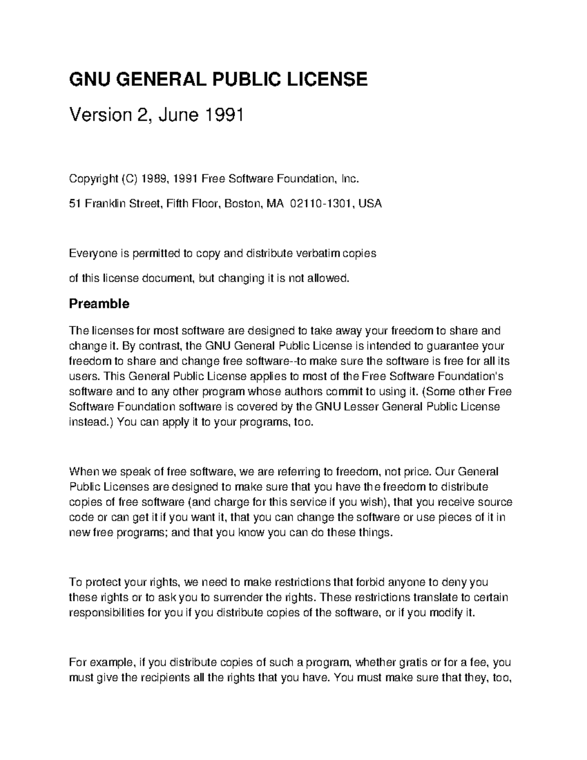 License 35 - ZXSD - GNU GENERAL PUBLIC LICENSE Version 2, June 1991 ...
