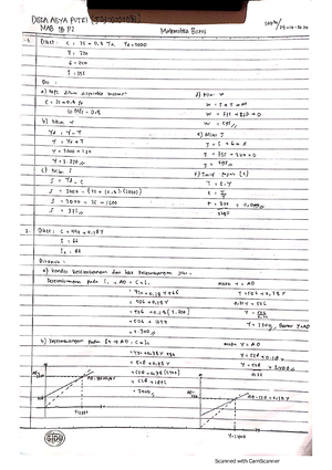 Matematika Keuangan - Matematika Ekonomi - Studocu