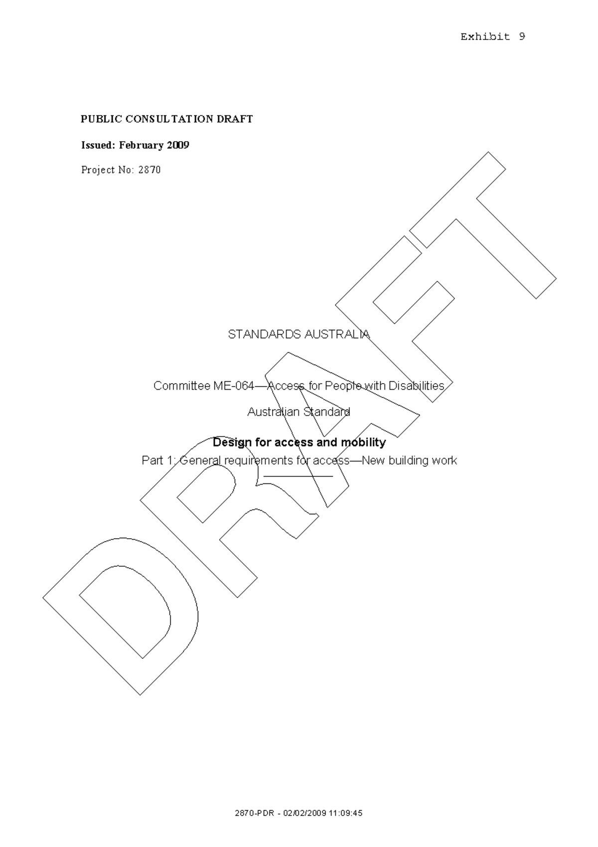 5001B-AS1428.1 Access - Draft - PUBLIC CONSULTATION DRAFT Issued ...