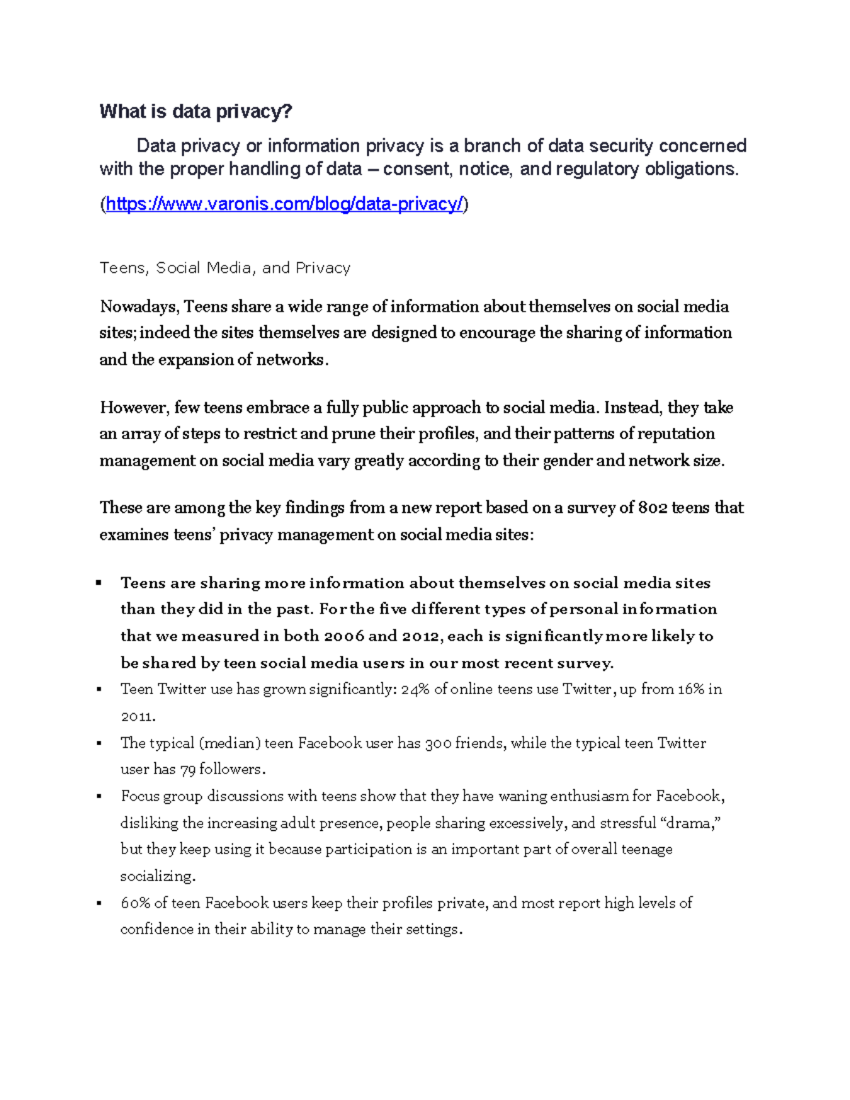 DATA Privacy Awareness - What is data privacy? Data privacy or ...