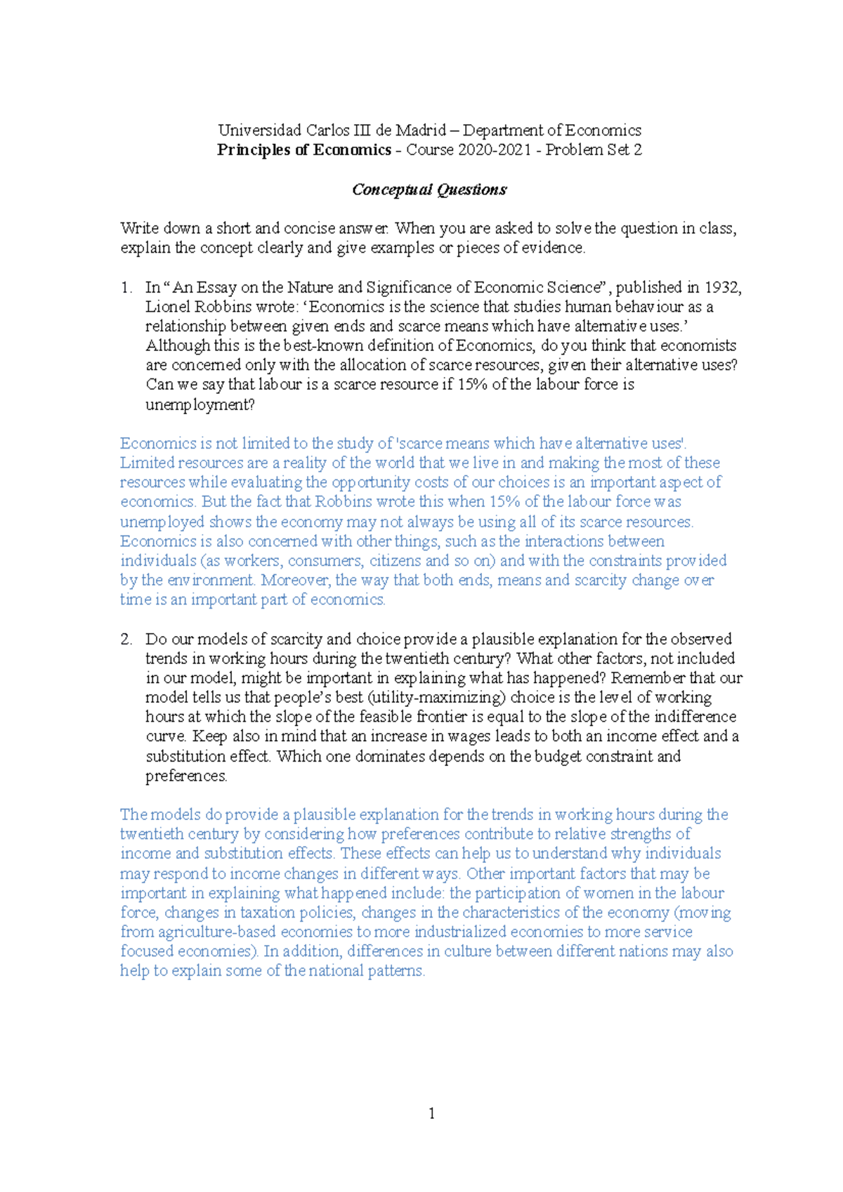 Problem SET 2 EN Inglés CON Soluciones - Universidad Carlos III de ...