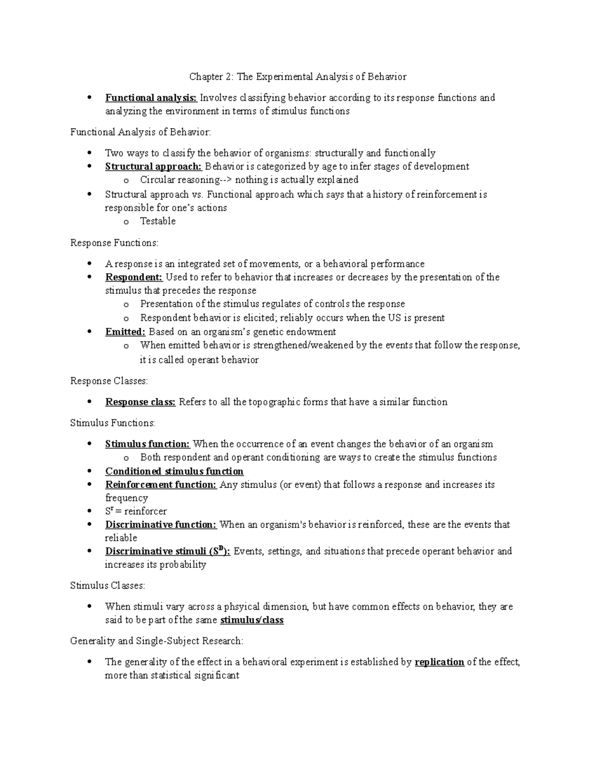 P181-CH2 Book Notes - Chapter 2: The Experimental Analysis of Behavior ...