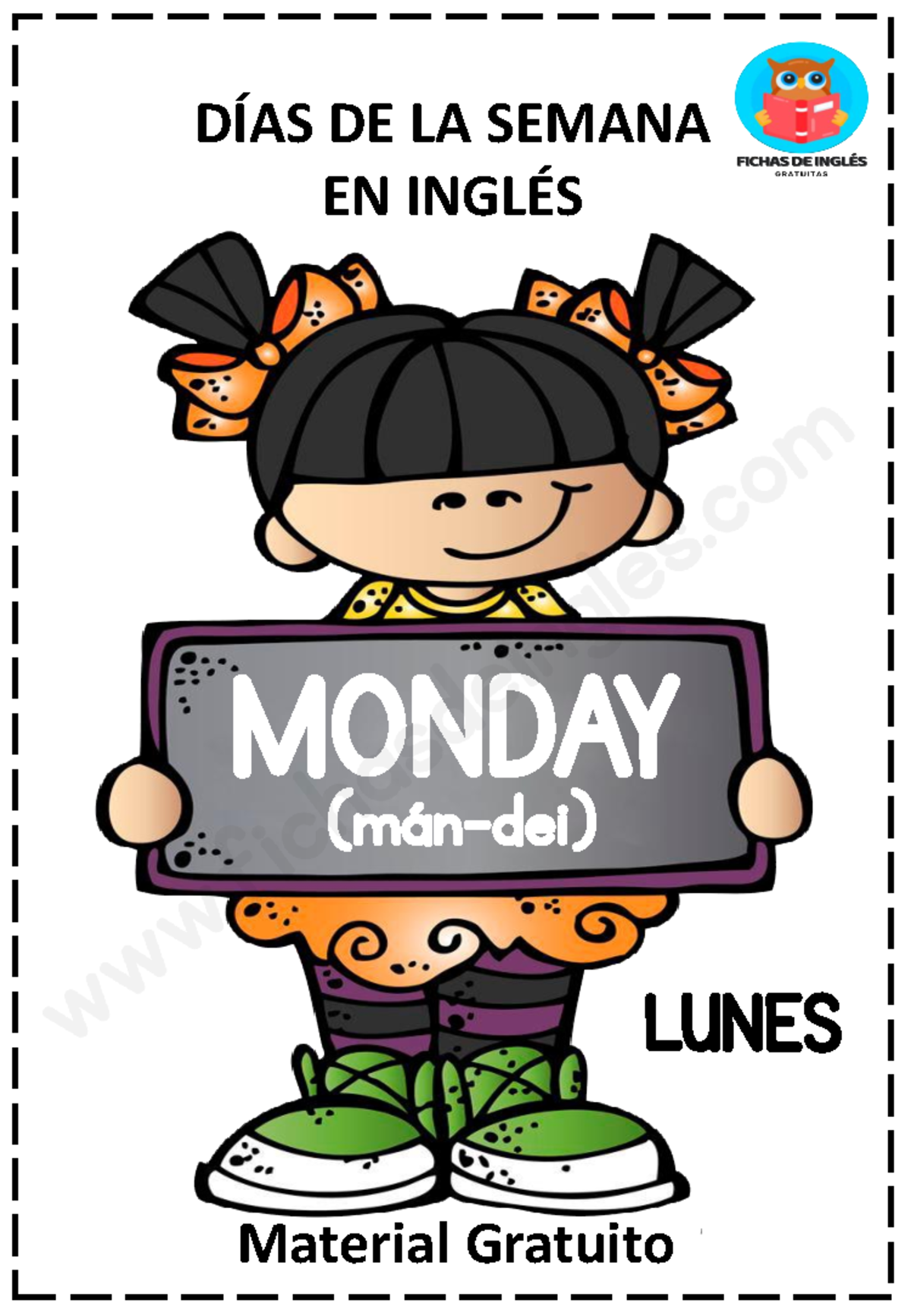 Fichas de los dias de la semana en ingles gratis - Ingles - EN INGLÉS ...