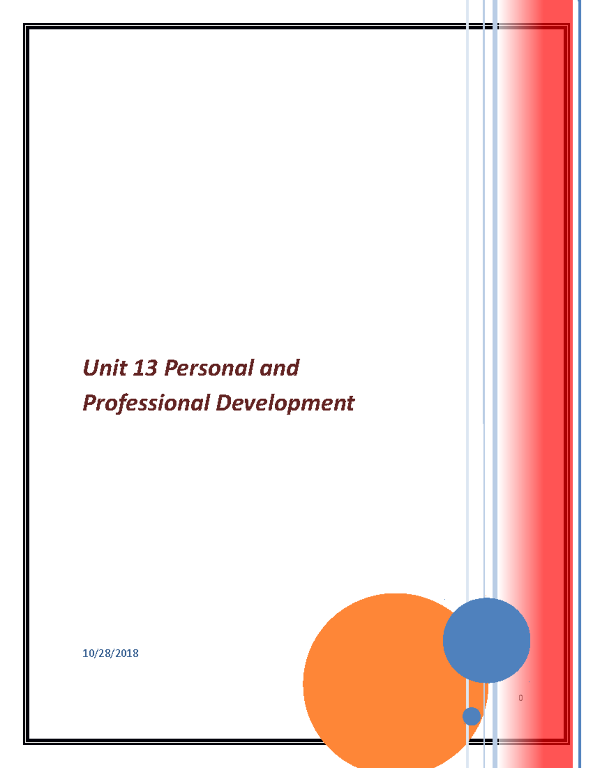 Unit 13 Personal and Professional Development - Studocu