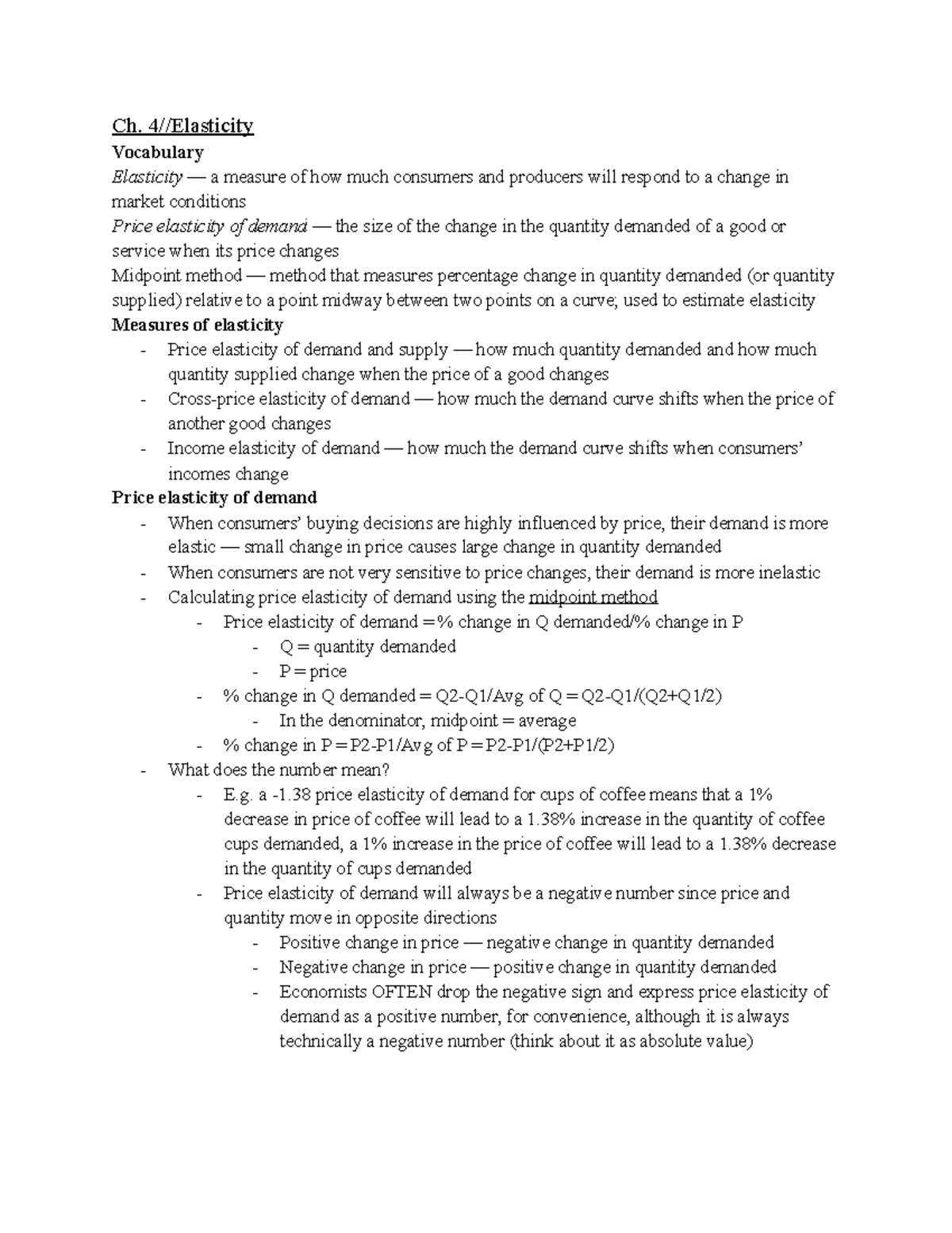 ECON200 Lecture 3 - Erin Moody - Ch. 4//Elasticity Vocabulary ...