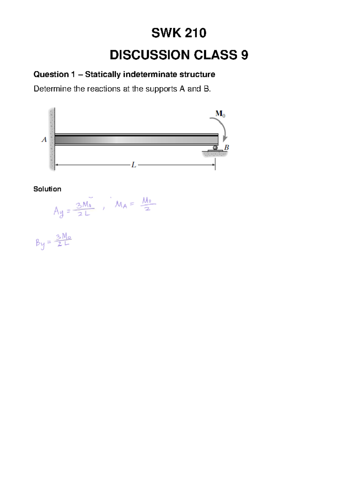 2024 - Discussion 9 - Tutorial class 9 questions - SWK 210 - SWK 210 ...