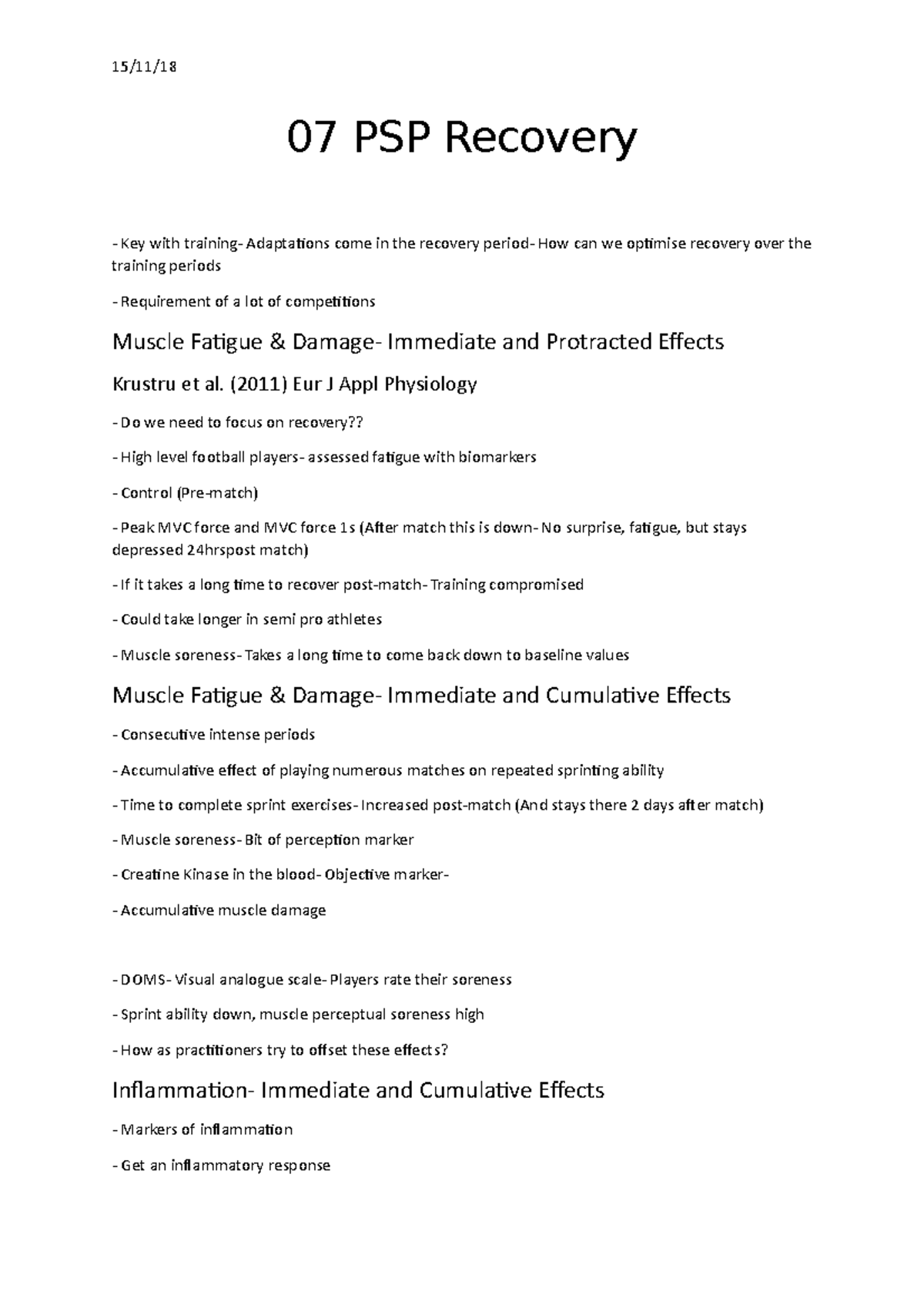 07 PSP Recovery - Lecture notes 7 - 07 PSP Recovery Key with training ...