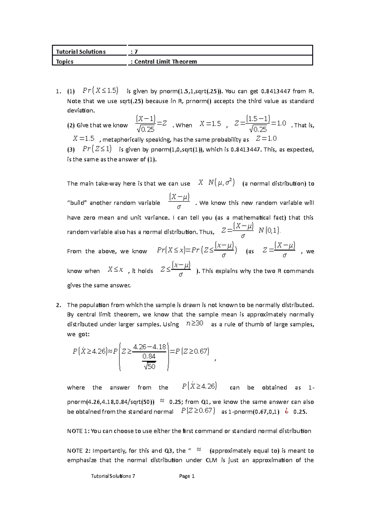 Solutions week 7 - 777777777777777777777777 - Tutorial Solutions : 7 ...