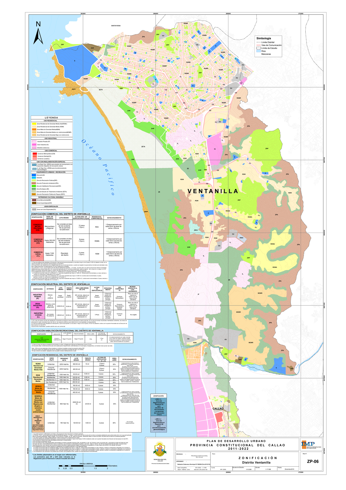 1. Plano DE Zonificacion DE Ventanilla - Río Chill ón RDBR ZRP RDBR RDBR RDBR RDBR RDMA RDMA ...