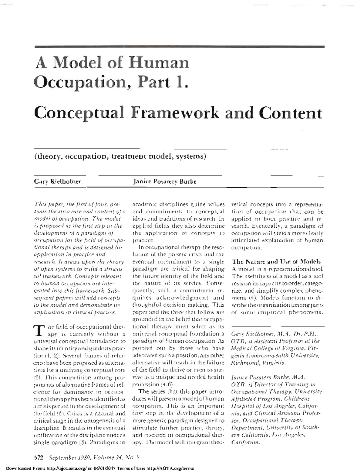 MOHO 1 - Modelo da Ocupação Humana - A Model of H Unlan ccupation, Part ...