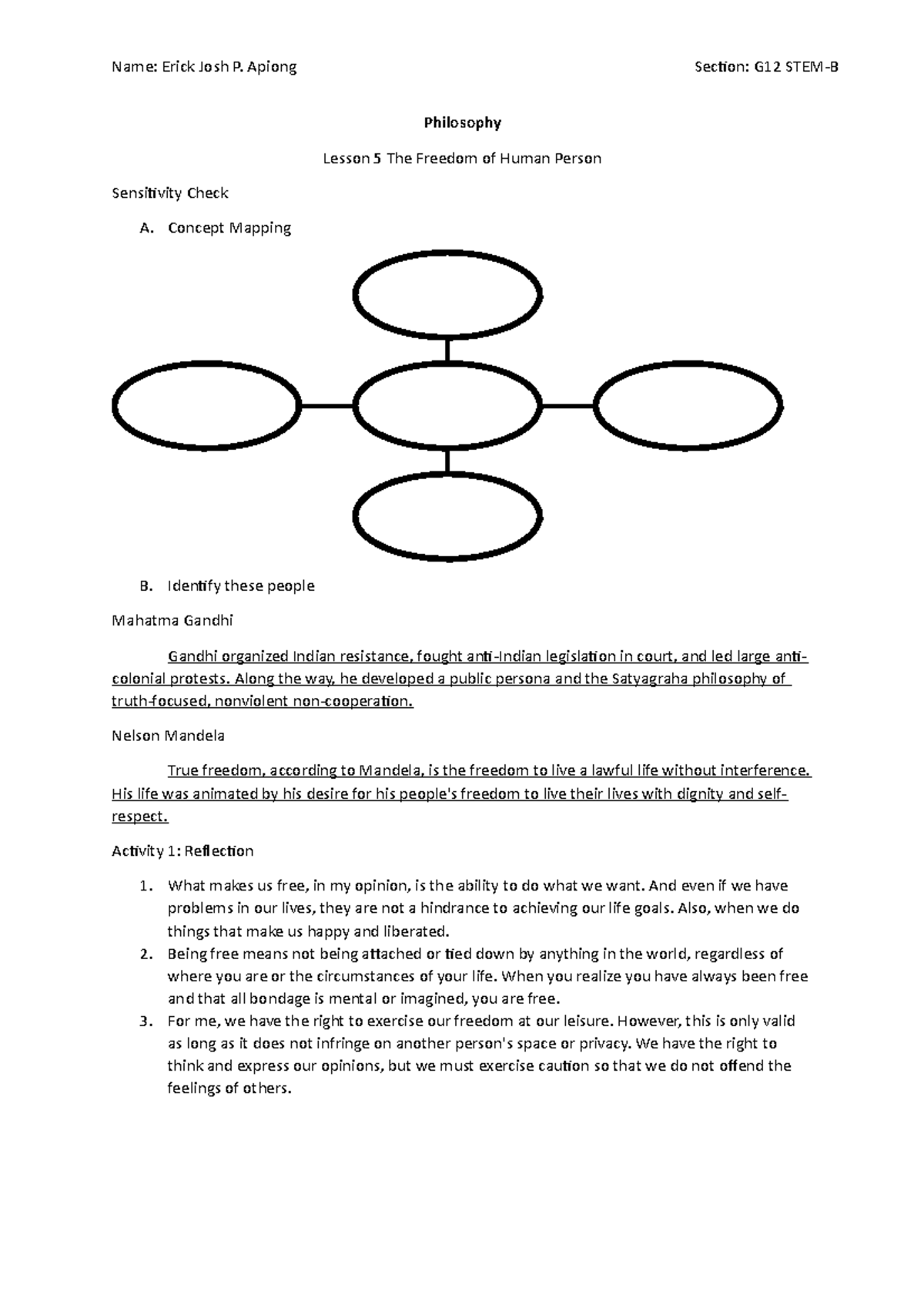 Philosophy 3rd week - Philosophy Lesson 5 The Freedom of Human Person ...