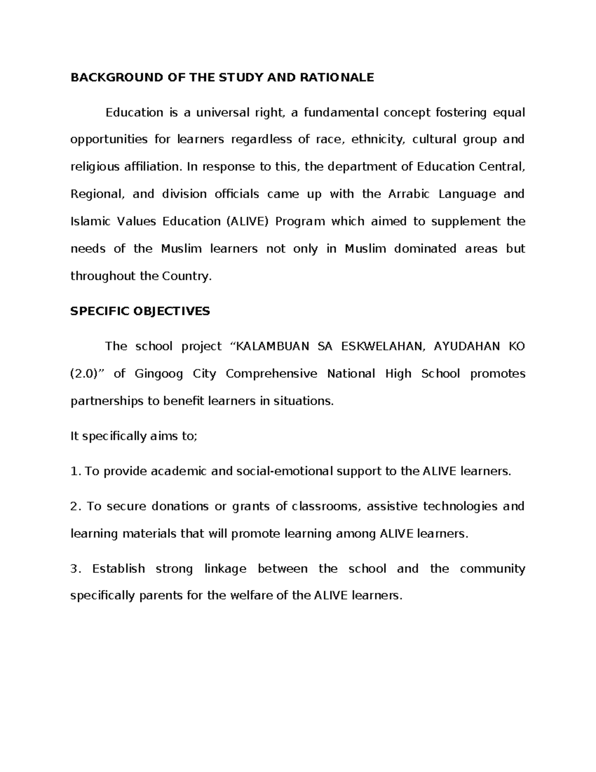 Project Kalambuan - It can be helpful - BACKGROUND OF THE STUDY AND ...