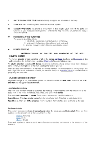 PHAT1-Module-5 Part 1 - Movement is everywhere! In this chapter you’ll find out the parts and ...