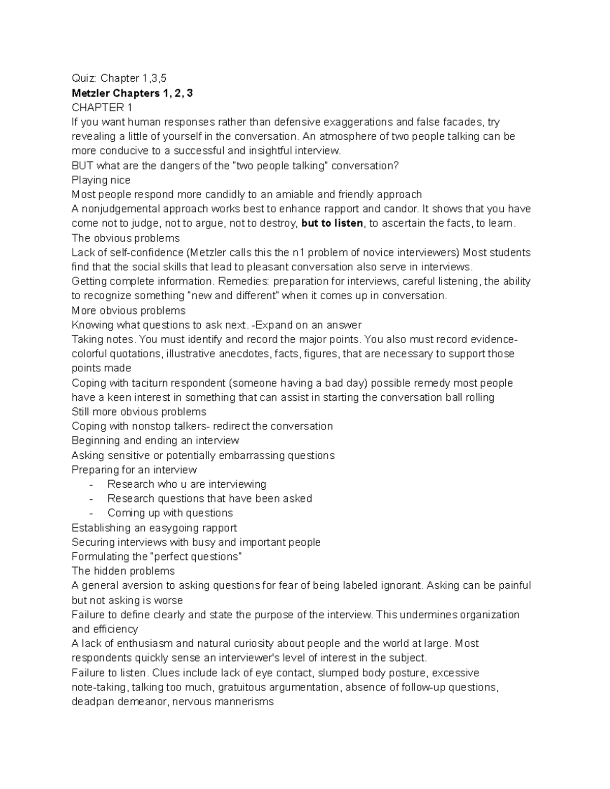 JMS 310 - Metzler textbook notes - Quiz: Chapter 1,3, Metzler Chapters ...