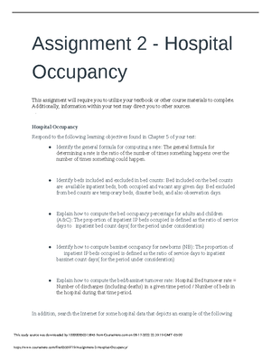 Assignment 2 Hospital Occupancy (1) - Christine Holloway MBC Assignment ...