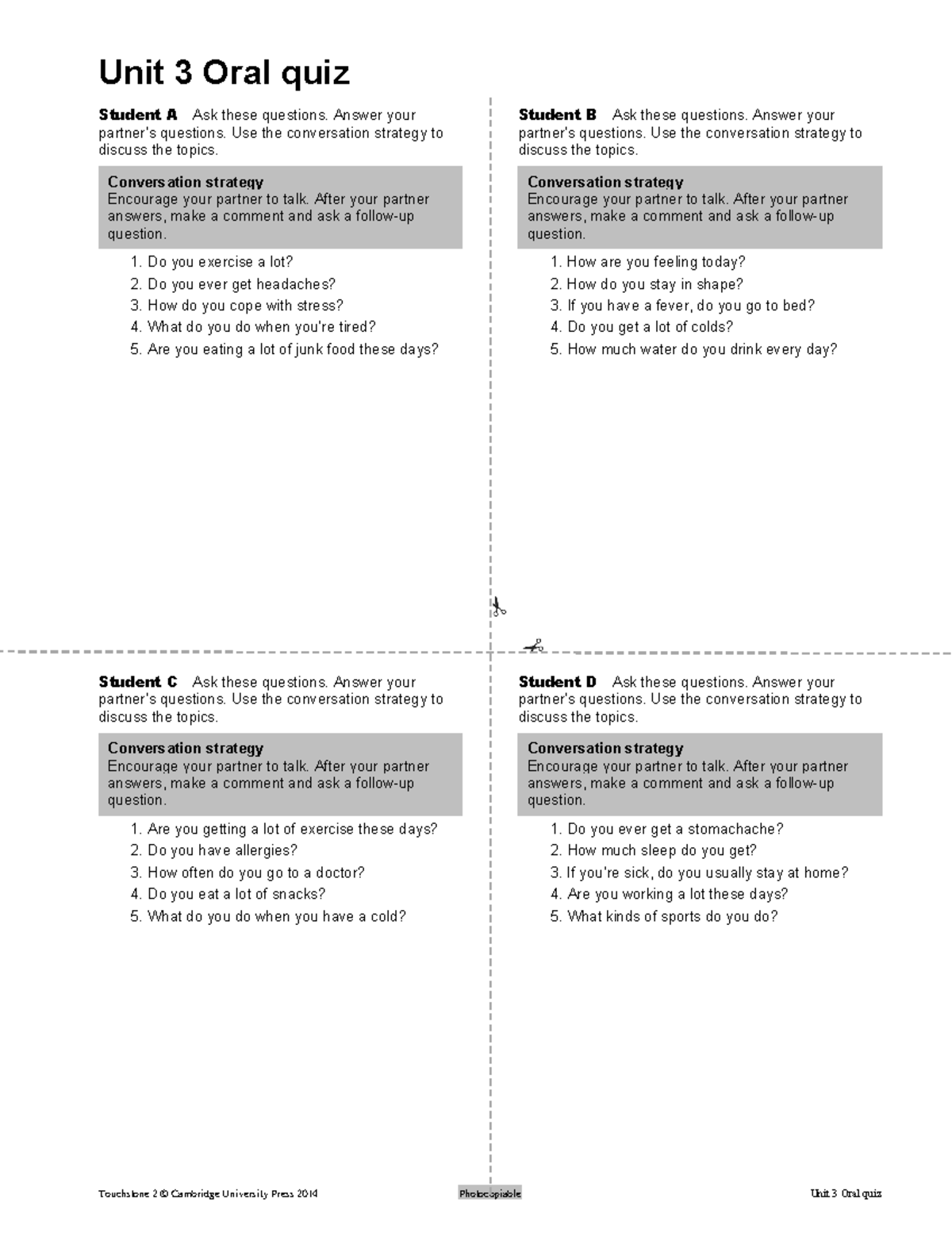 TSL2 U3 OQ - Libro - Touchstone 2 © Cambridge University Press 2014 ...
