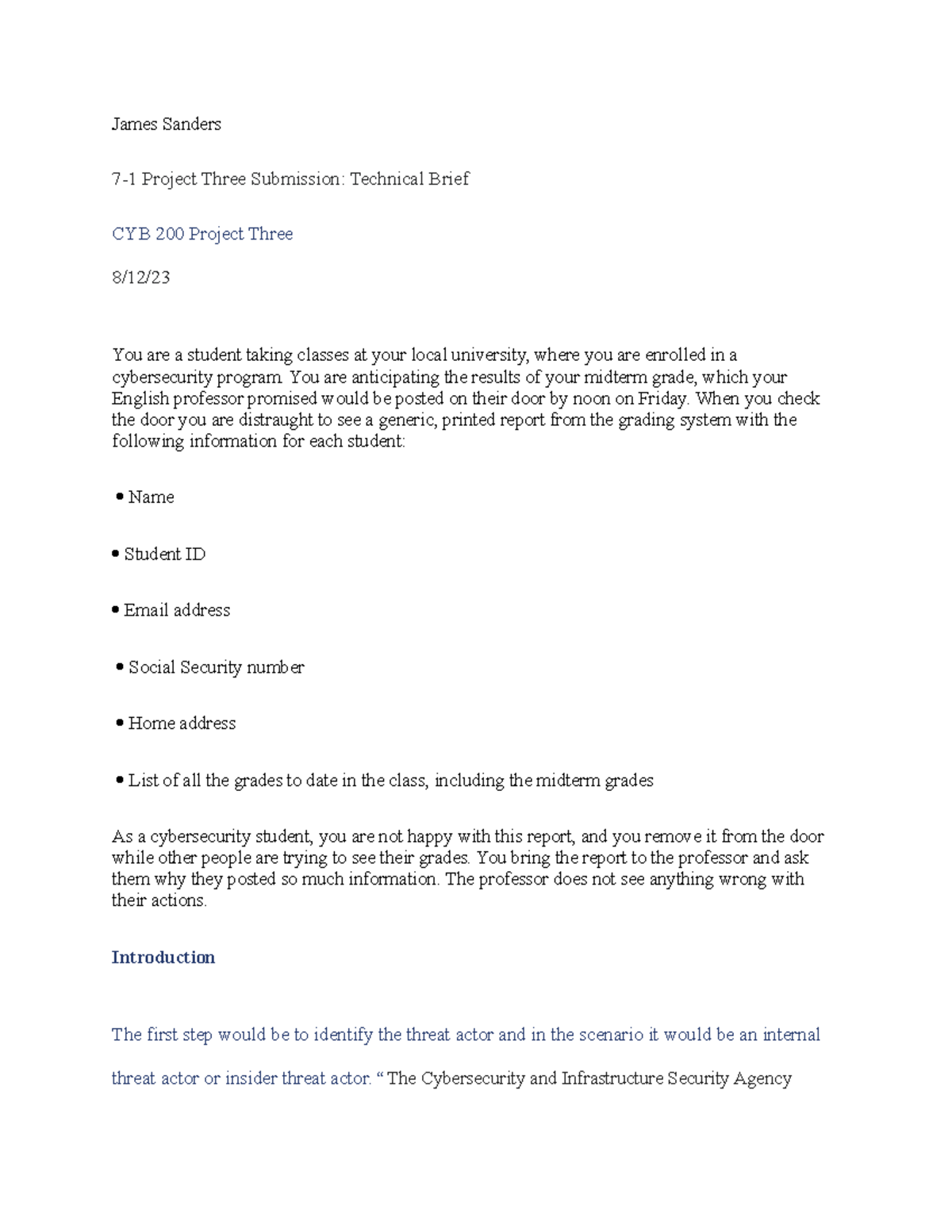 Project 3 Assignment - QSO340 - SNHU - Studocu