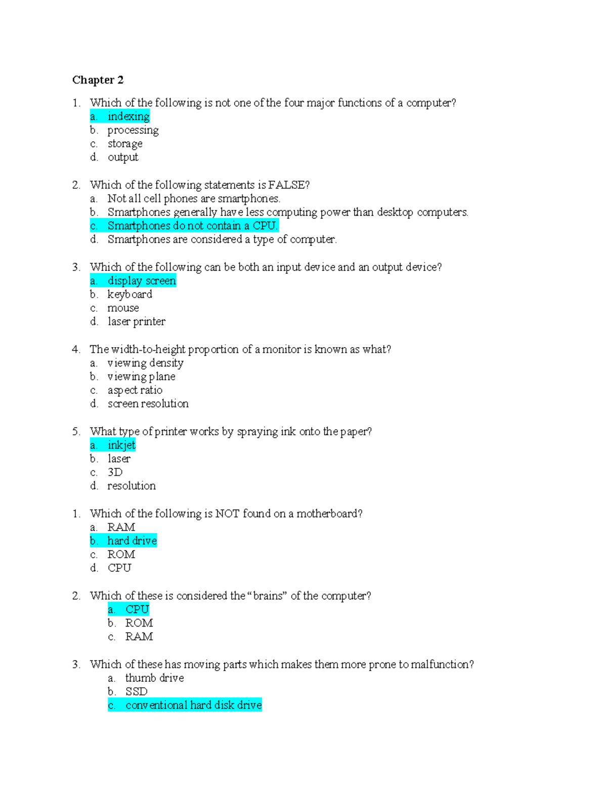 EXAM 1 BP - first exam for business processing practice and lecture ...