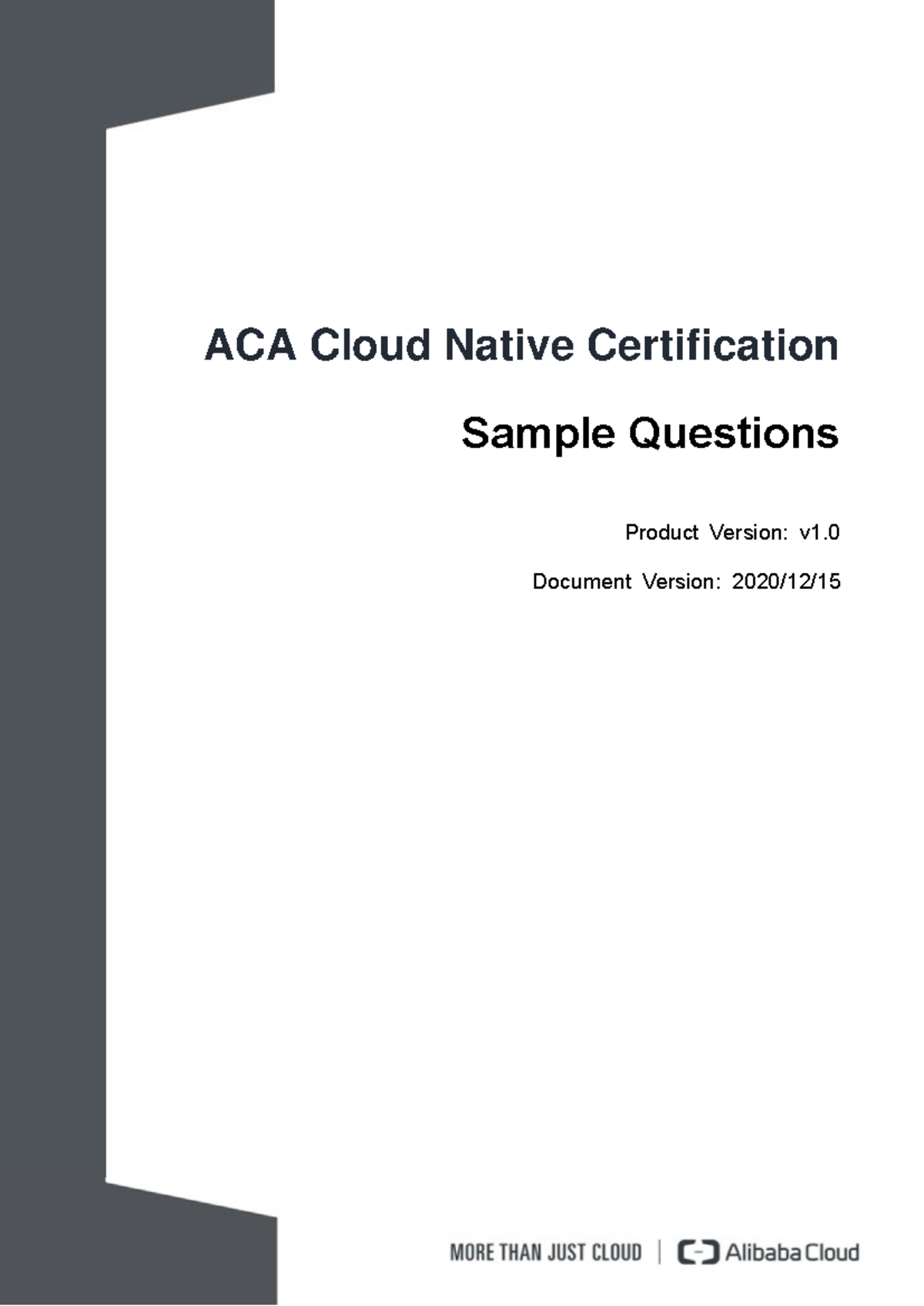 ACA Cloud Native Sample Questions - ACA Cloud Native Certification Sample Questions Product ...