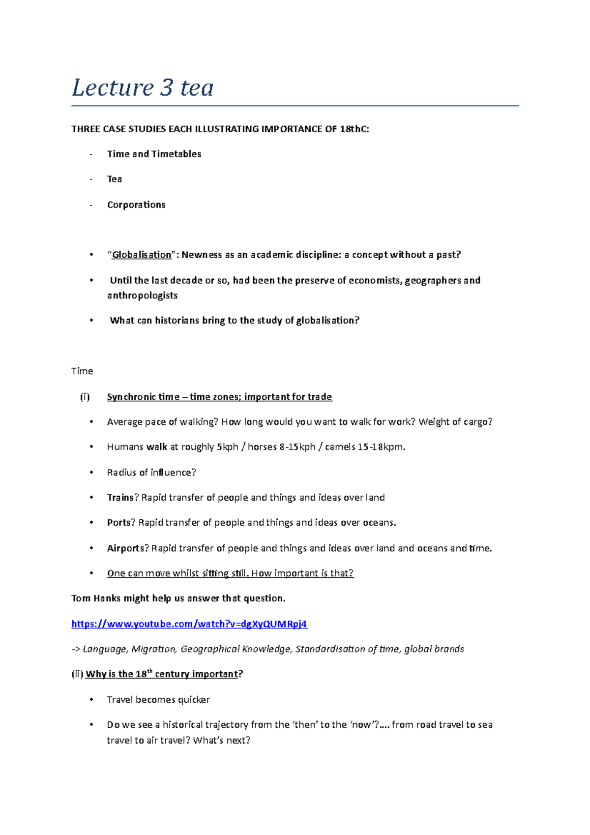 Lecture 3 tea - Dr Pete Yeandle - Lecture 3 tea THREE CASE STUDIES EACH ...
