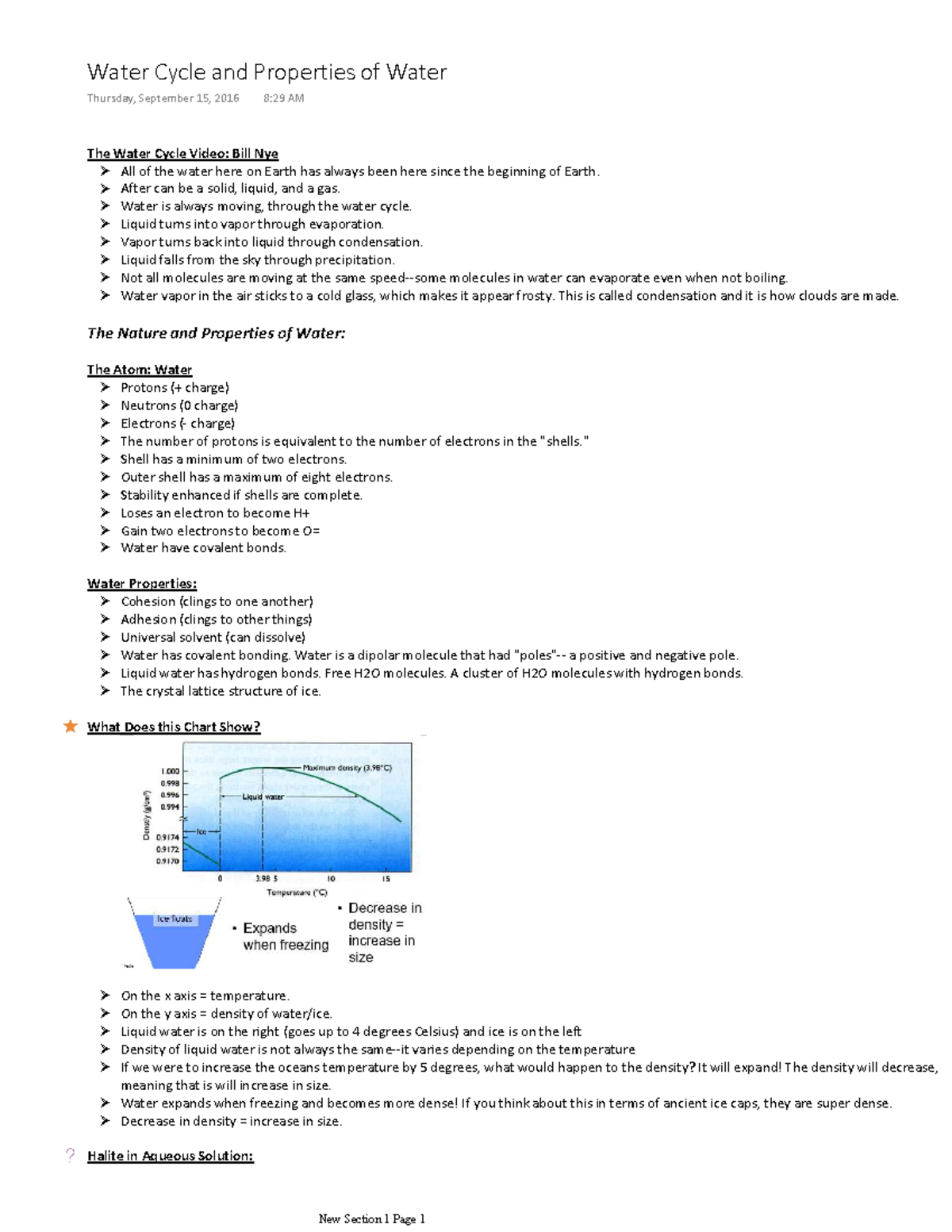GLG121 Water Cycle and Properties of Water - All of the water here on ...